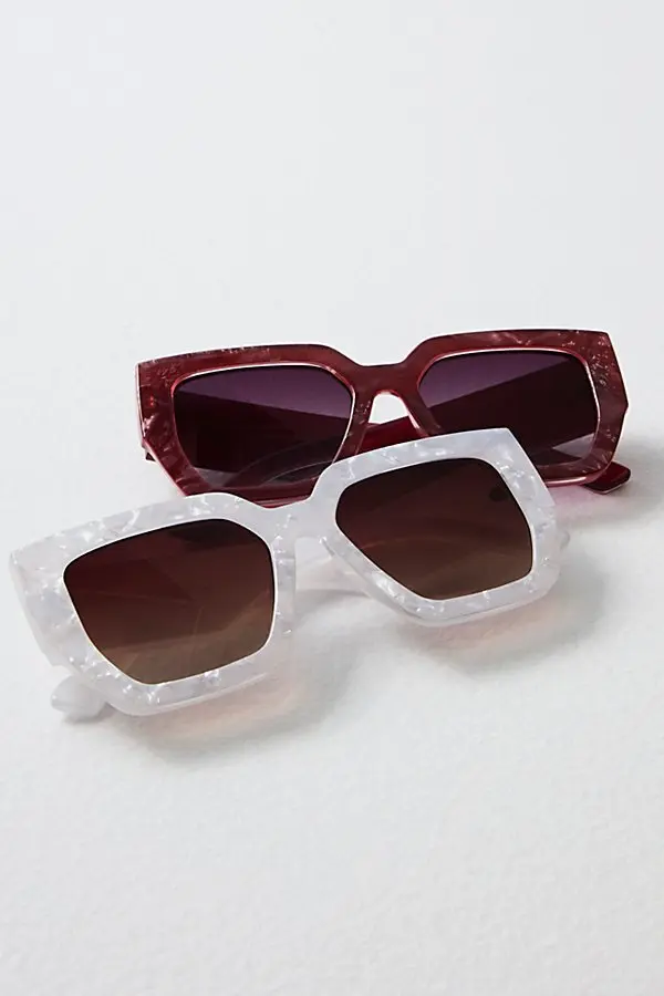 Free People Bel Air Oversized Square Sunglasses - Dusk