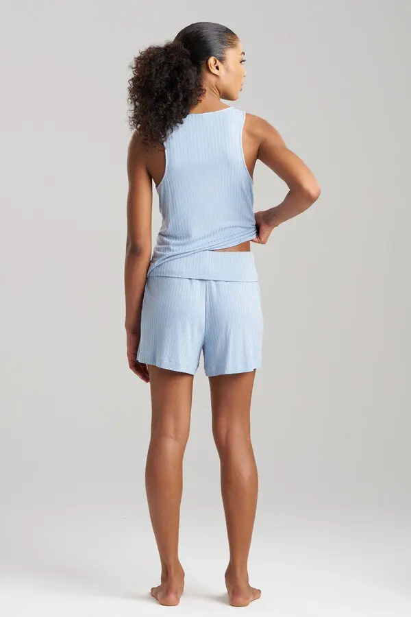 Natori Skye Rib Ease Shorts - Blue