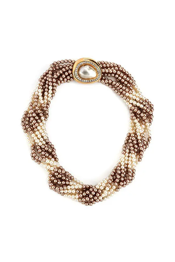 KENNETH JAY LANE Faux Pearl Necklace - Gold