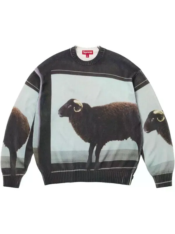 Supreme X Damien Hirst Intarsia-knit Sweater - Black