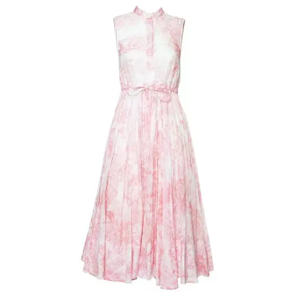 Dior Dioriviera' Flared Mid-Length Dress In Pink - 5% Off | Editorialist