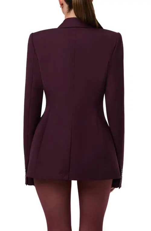 Naked Wardrobe One-button Blazer - Dark Plum