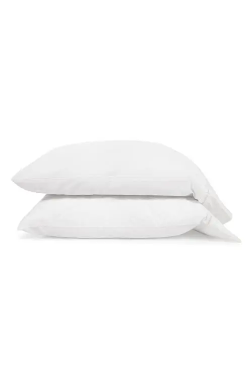 POM POM AT HOME Como Set Of 2 Ladder Stitch Cotton Sateen Pillowcases - White