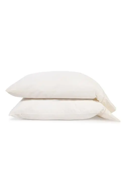 POM POM AT HOME Como Set Of 2 Ladder Stitch Cotton Sateen Pillowcases - White