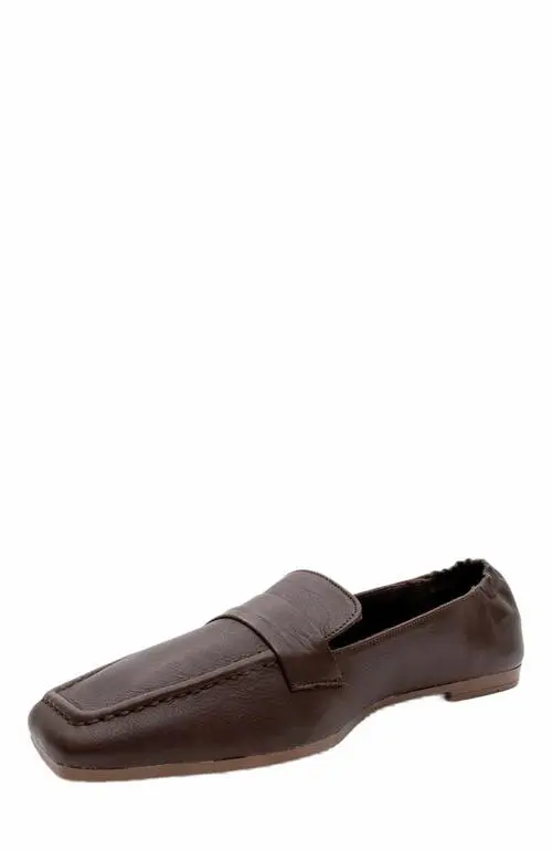 FOREVER & ALWAYS SHOES Liepa Leather Loafers - Brown Leather