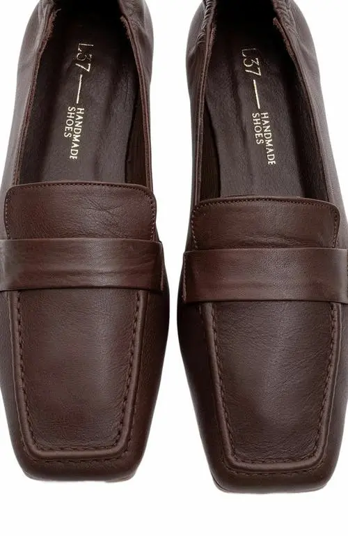 FOREVER & ALWAYS SHOES Liepa Leather Loafers - Brown Leather