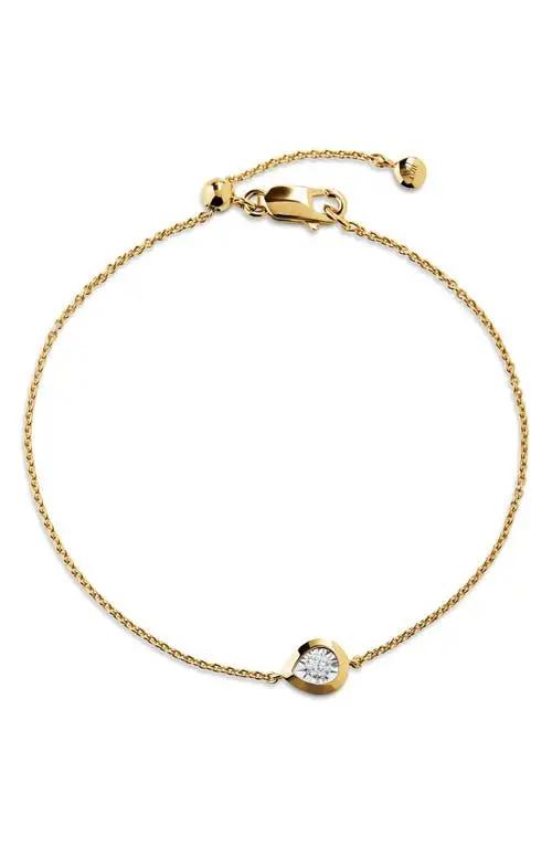 Monica Vinader Lab Grown Diamond Pear Bracelet - 18ct Gold Vermeil / Lab Dia
