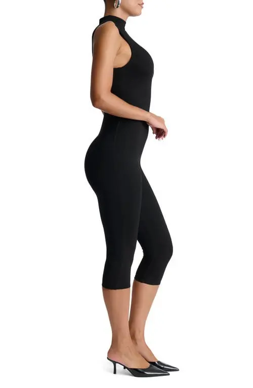 Naked Wardrobe Funnel Neck Capri Jumpsuit