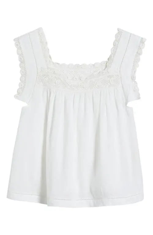 DÔEN Aphra Lace Trim Top - Salt