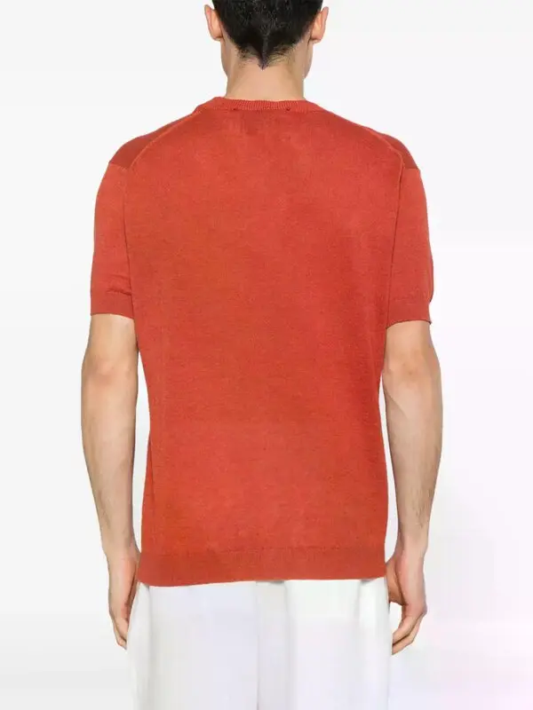 AMARANTO Fine-knit T-shirt - Orange