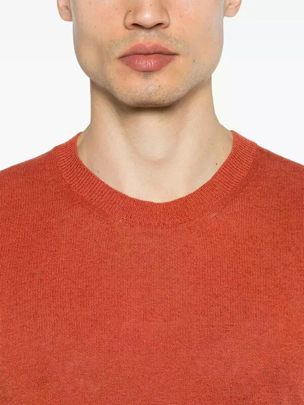 AMARANTO Fine-knit T-shirt - Orange