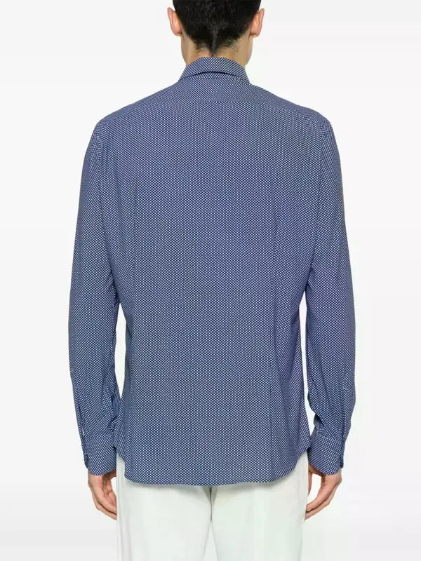 MAZZARELLI Printed Shirt - Blue
