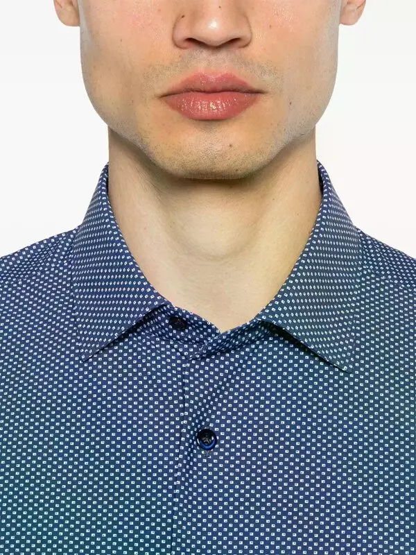 MAZZARELLI Printed Shirt - Blue