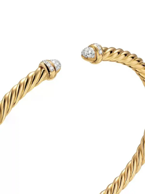 David Yurman 18k Yellow Cablespira® Diamond Bangle