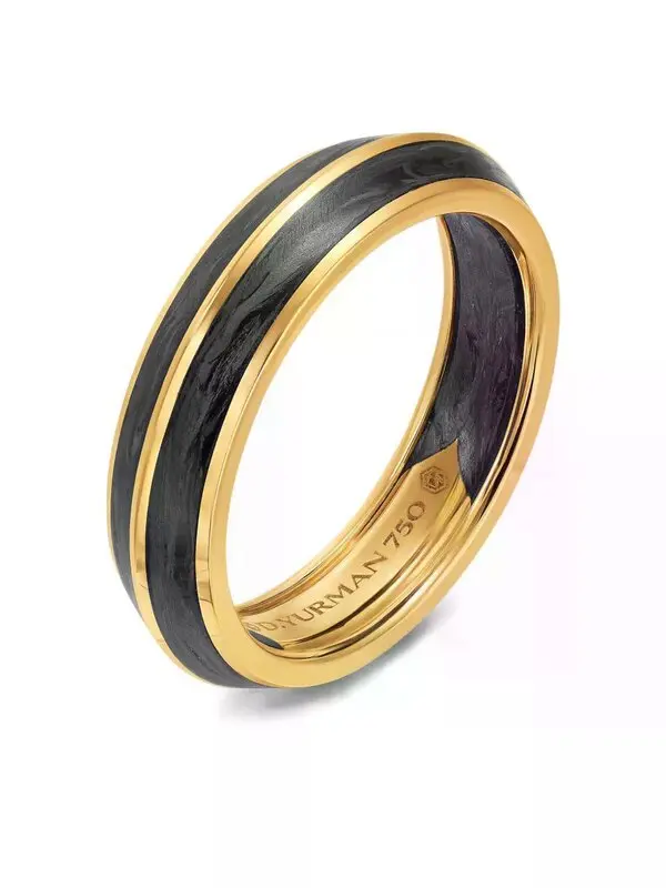 David Yurman 18k Yellow Knife Edge Ring - Gold