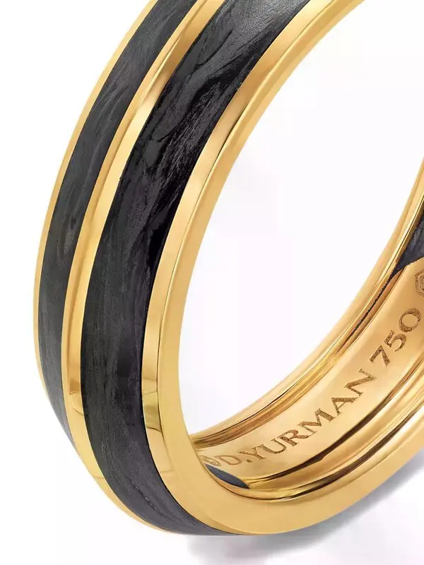 David Yurman 18k Yellow Knife Edge Ring - Gold