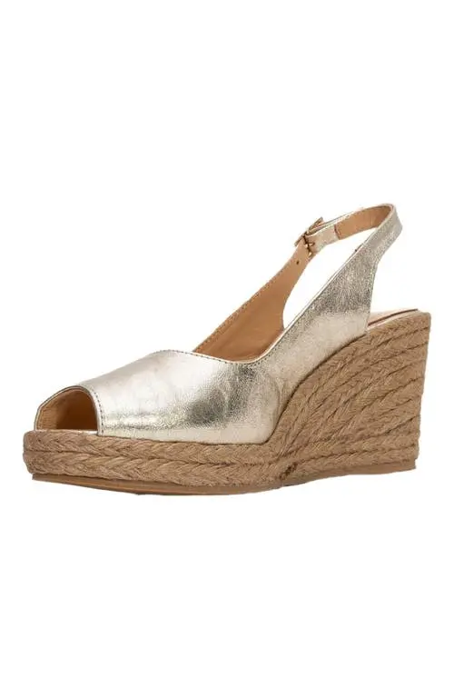 FOREVER & ALWAYS SHOES Ryan Suede Espadrille Sandals - Gold Leather