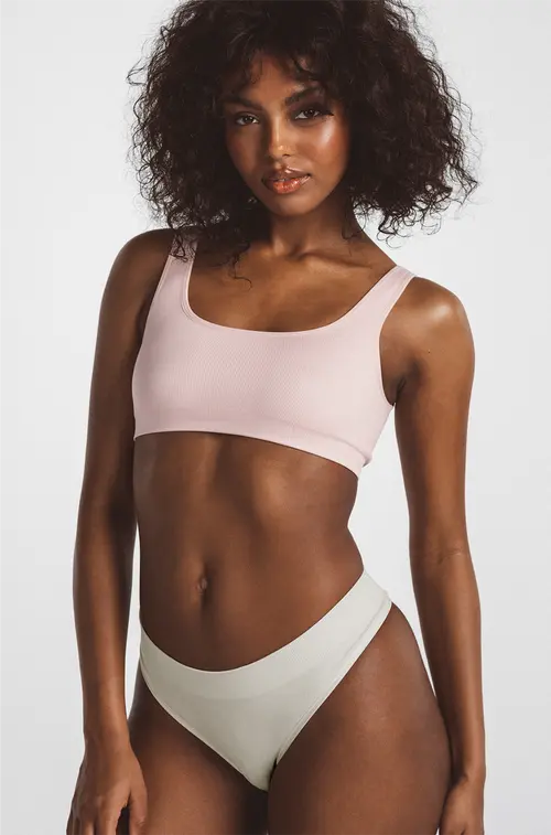 LDMA Low Hide Thong - Cream