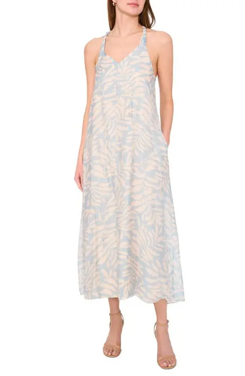 Halogen Botanical Print Midi Dress