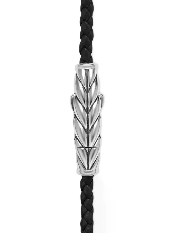 David Yurman Sterling Chevron Triple Wrap Bracelet - Silver