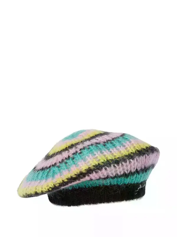 GANNI Striped Beret