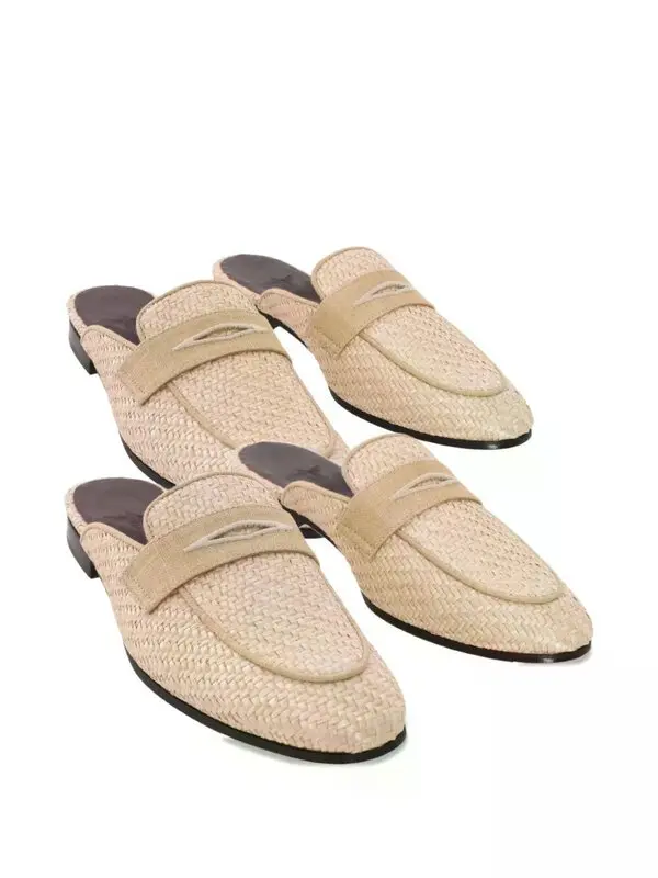 BOUGEOTTE Raffia Mules