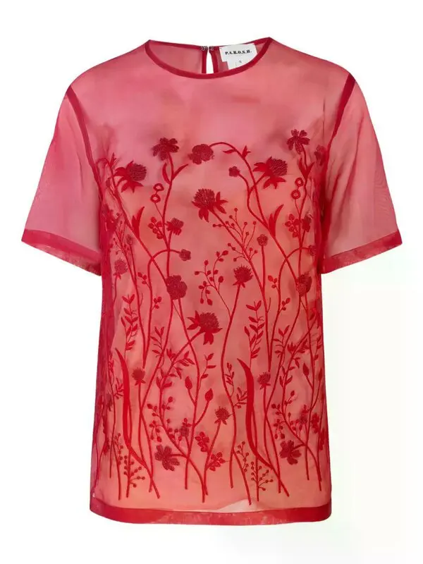 P.a.r.o.s.h Floral-embroidered Top