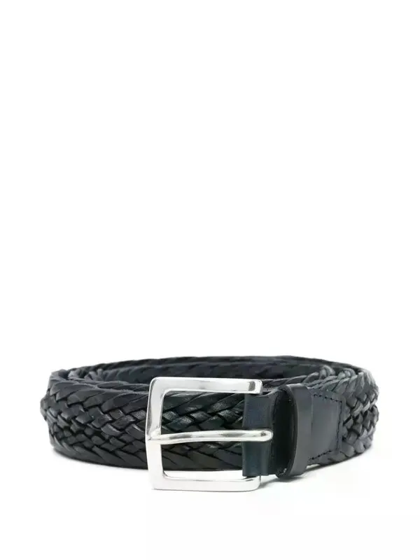 ORTIGNI Braided Leather Belt - Blue