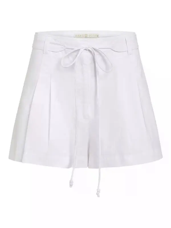 MARIE OLIVER Lander Pleated Shorts - White