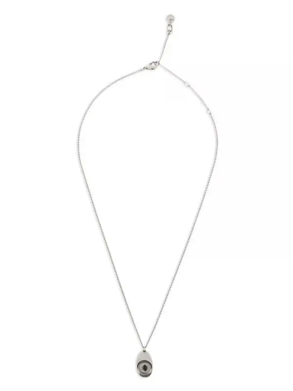 LEMAIRE Cat Eye Pendant Necklace - Silver
