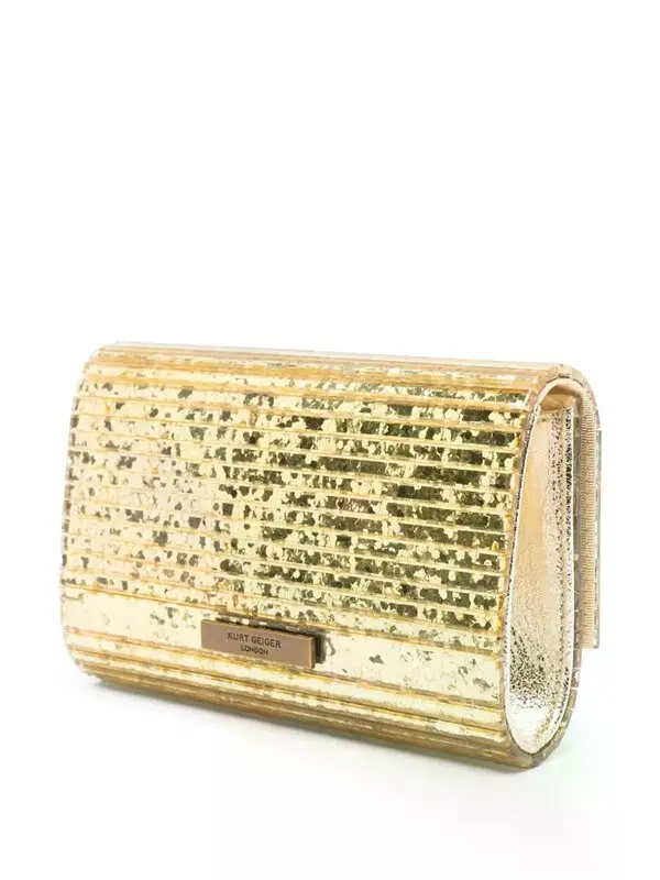 Kurt Geiger Drench Party Eagle Clutch - Gold