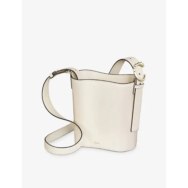 Cartier Panthère De Mini Leather Cross-body Bag - White