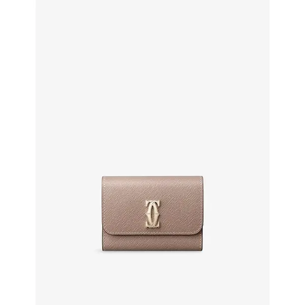 CARTIER C De Mini Leather Wallet - Beige