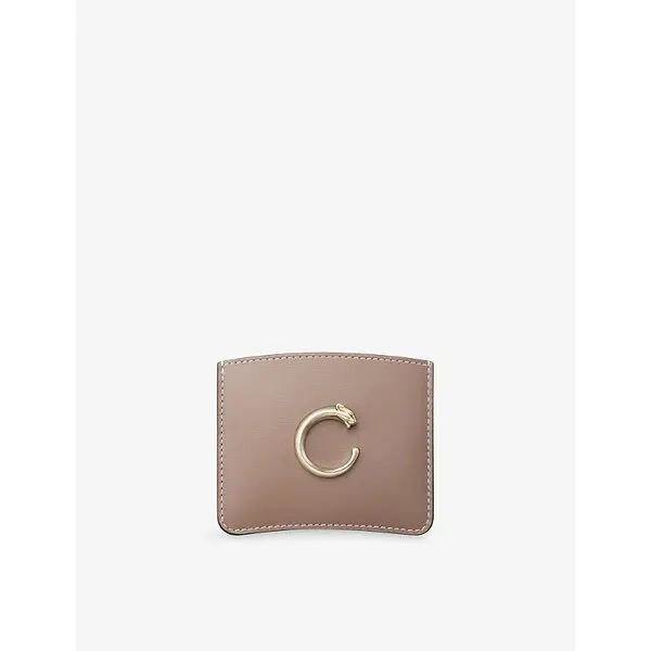 CARTIER Panthère De Leather Card Holder - Beige