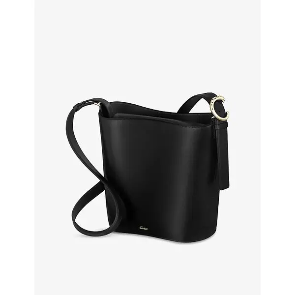 Cartier Panthère De Chain Small Leather Shoulder Bag - Black