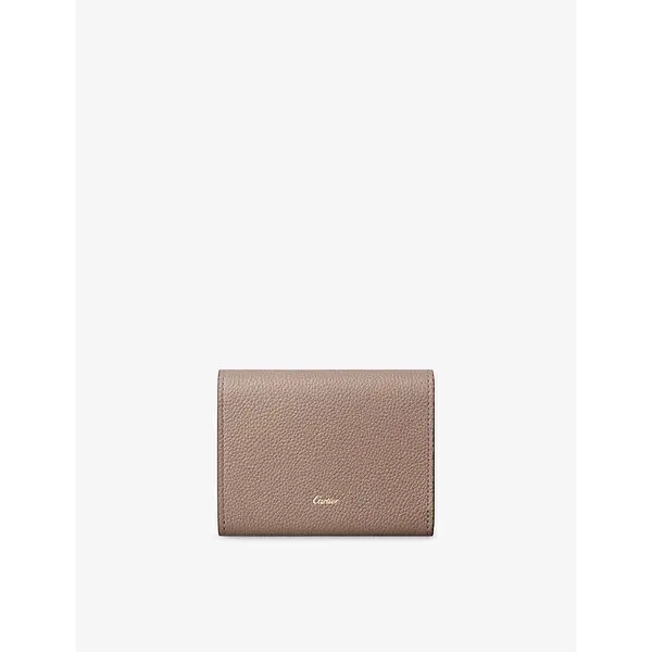 Cartier Panthère Graphique De Mini Leather Wallet - Beige