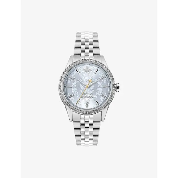VIVIENNE WESTWOOD Little Wallace Crystal Watch - Silver/light Blue