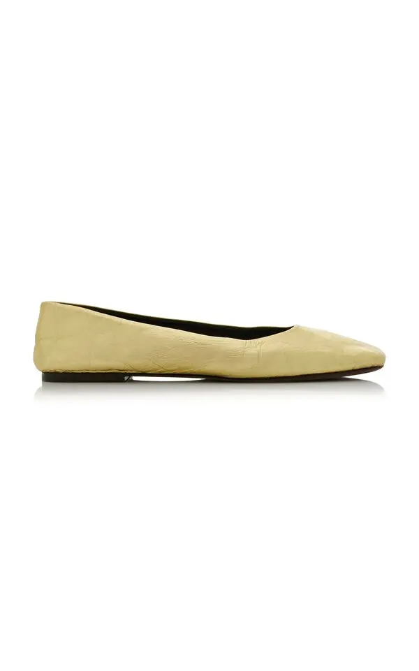 THE ROW Square Ballerina Flats - Gold