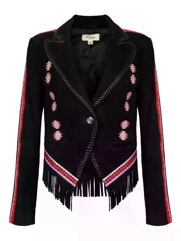 TEMPERLEY LONDON Zola Embroidered Suede Blazer