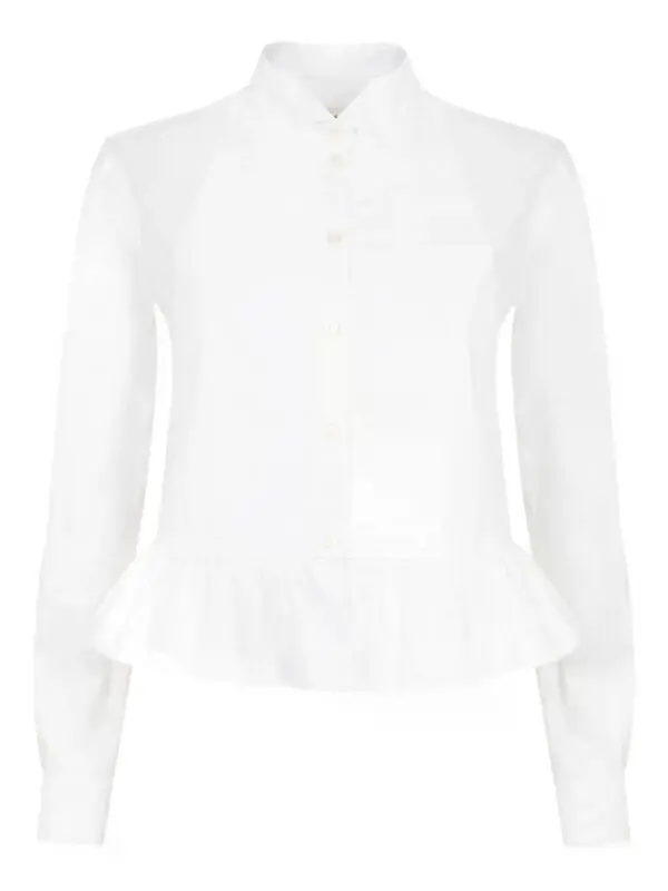 TEMPERLEY LONDON June Peplum Shirt - White