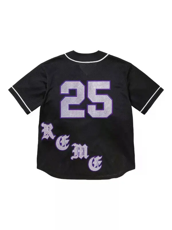 Supreme Old English Ss 25 Baseball Jersey - Black