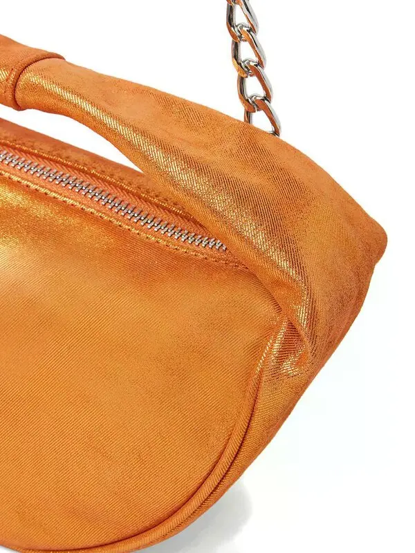 By Far Metallic Leather Shoulder Bag