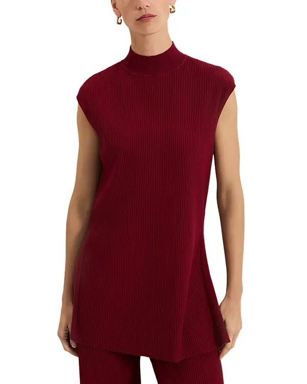 PHASE EIGHT Lori Ribbed Tunic - Burgundy