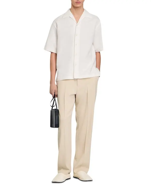 Sandro Cotton & Linen Shirt - Ivory