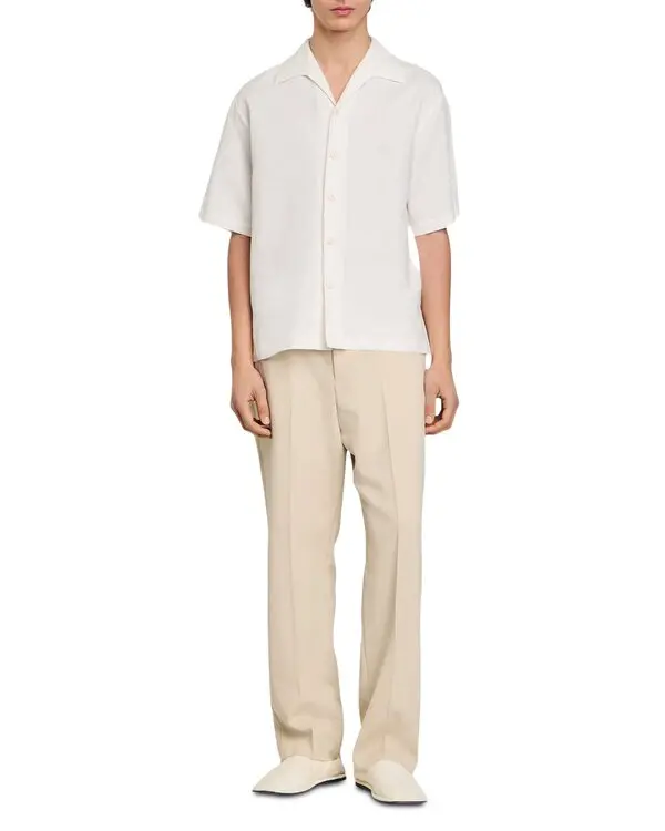 Sandro Cotton & Linen Shirt - Ivory
