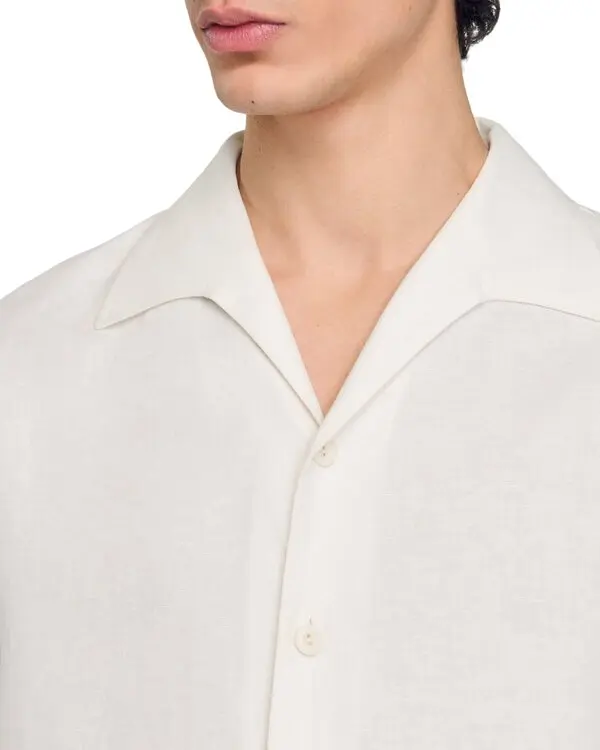Sandro Cotton & Linen Shirt - Ivory