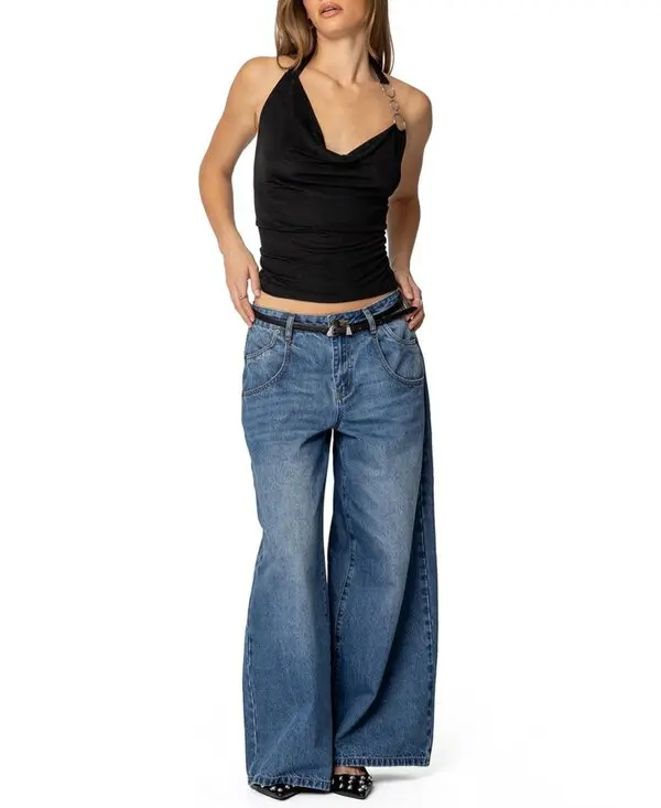 EDIKTED Jayden Low Rise Jeans - Blue