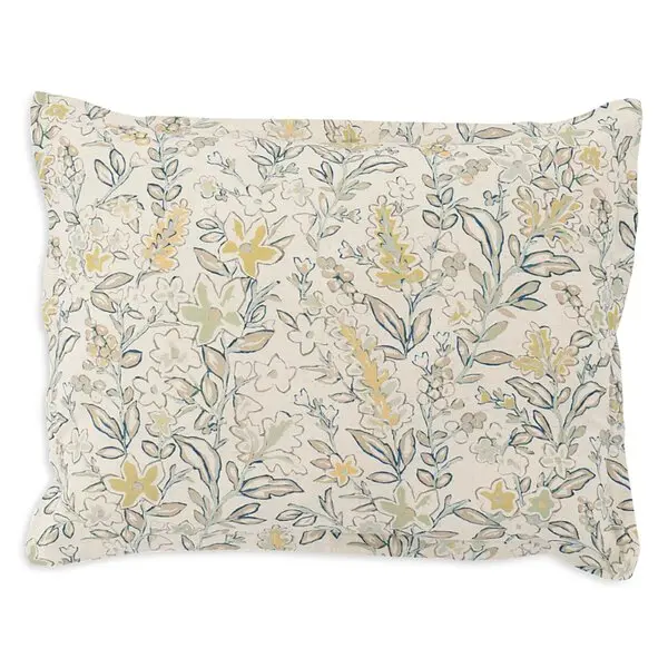 ANNIE SELKE Macie Botanical Standard Sham - Blue/green