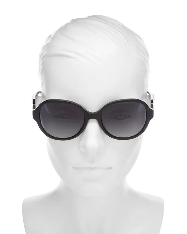 Kate Spade New York Emalie Oval Sunglasses - Black/gray