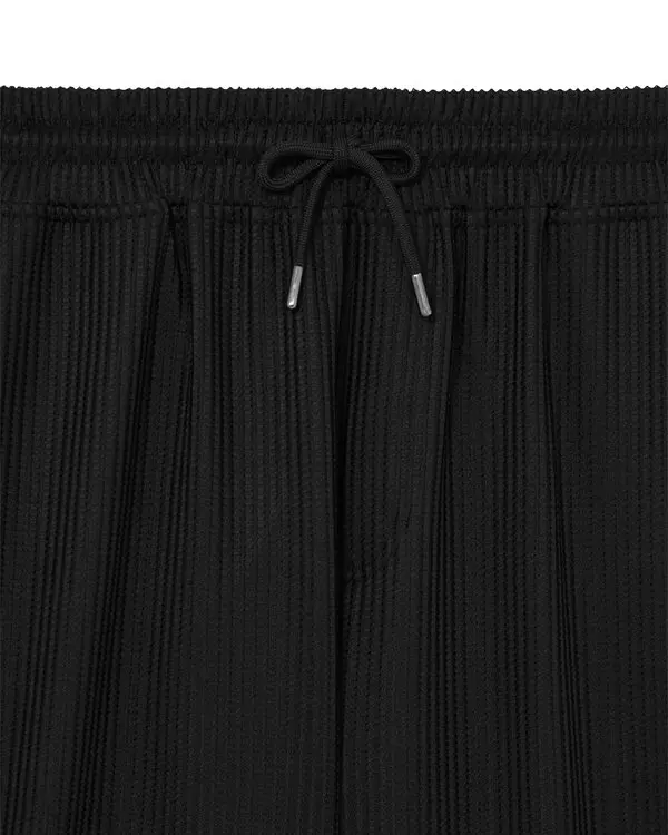 REISS Rowden Tapered Textured Trousers - Black